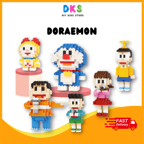 【DORAEMON】Mini Building Block Dorami Nobita Shizuka Giant Suneo Cute ...
