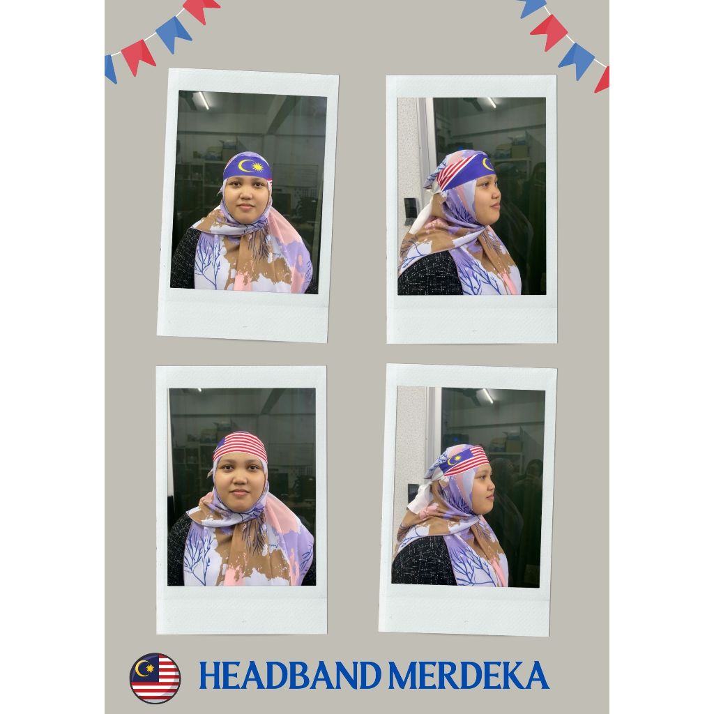 HEADBAND MERDEKA JALUR GEMILANG,PENGIKAT KEPALA MERDEKA UNISEX MURAH ...