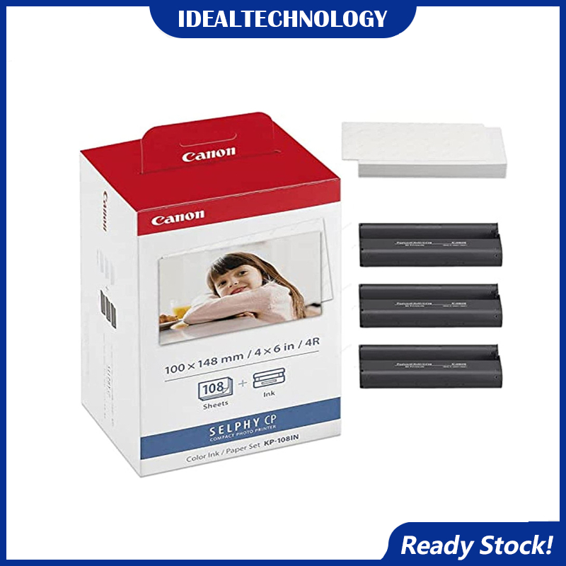 （Ready stock）Canon KP-108IN Selphy RP-108IN Color Ink Photo Paper Set 3115B001(108pcs) | Shopee ...