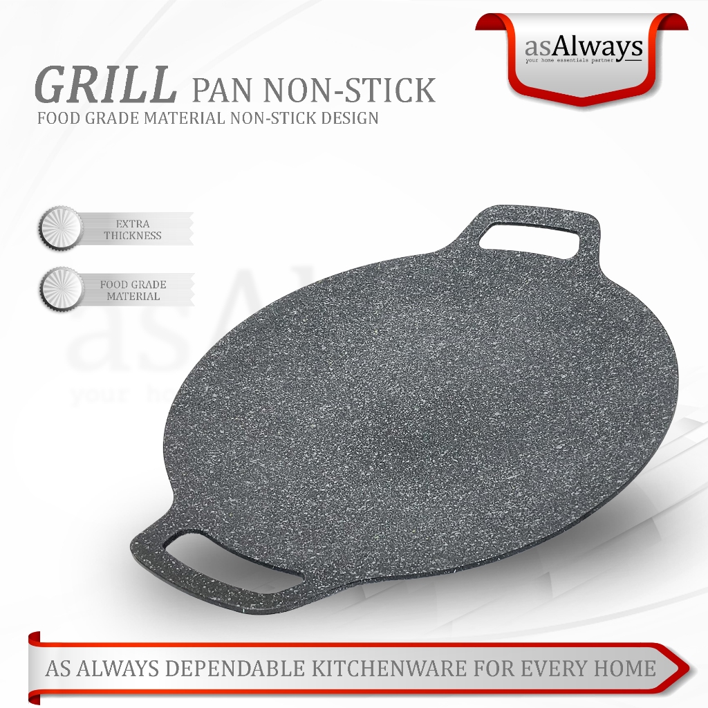 Korean Grill Pan Nonstick Round Griddle Grill Pan for Korean Round BBQ ...