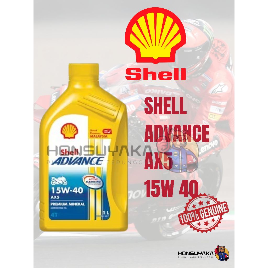 SHELL ADVANCE AX5 15W40 ORIGINAL 1 LITER | Shopee Malaysia