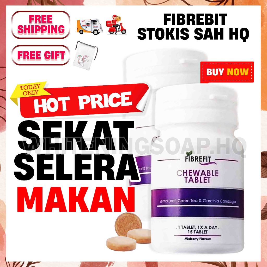 NB Fibrefit 15s Chewable Tablet Mixberry Flavour Original HQ Nurfella Beauty Senna Leaf Green ...