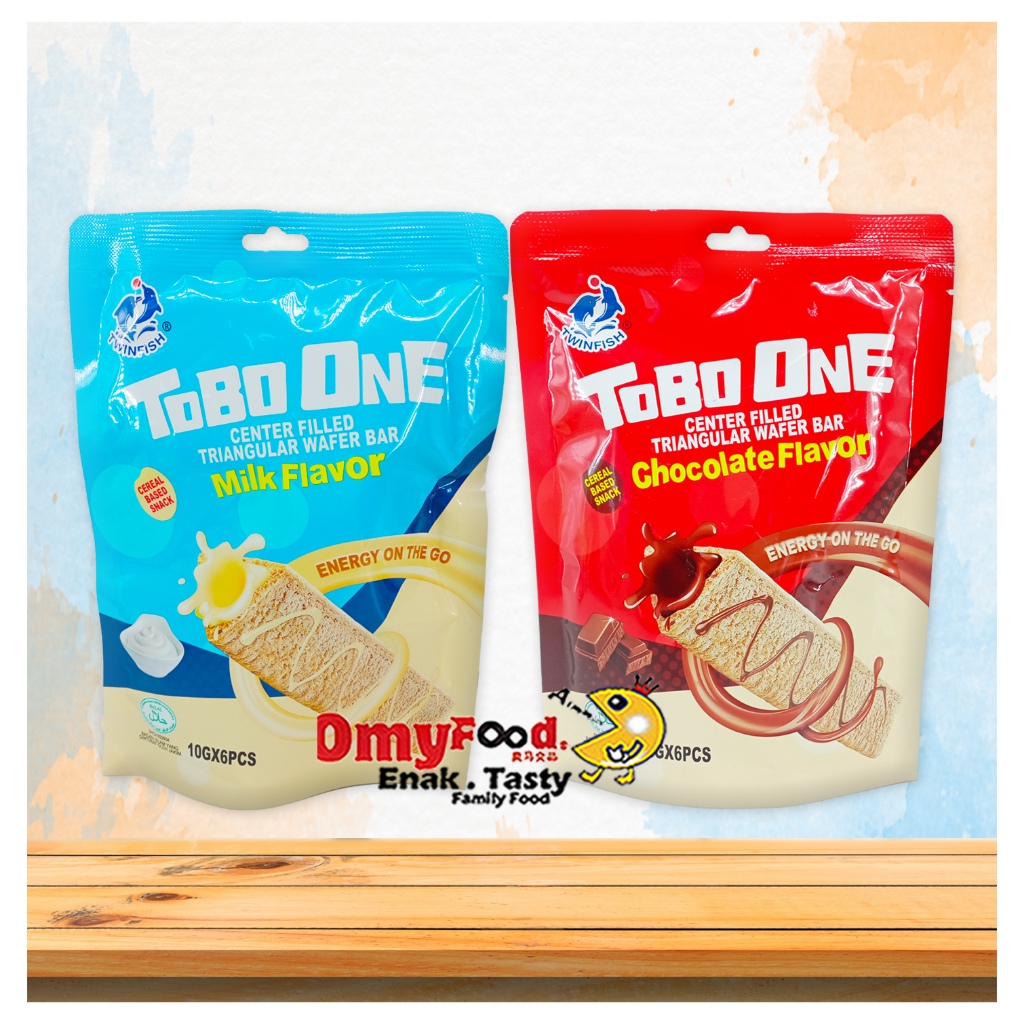 10g x 6pcs Twinfish Tobo One Triangular Wafer Bar [Milk / Chocolate ...