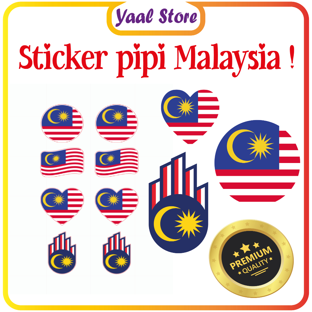 Sticker Pipi Malaysia Stiker Patriotik Bendera Malaysia 4 Rekaan Unik ...