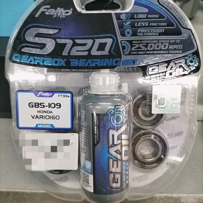FAITO S720 RACING GEAR BOX BEARING SET WITH GEAR OIL X-MAX EGO SOLARIZ ...
