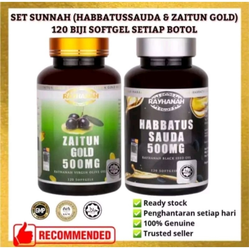 🔥Best Buy🔥Rayhanah Set Sunnah Habbatus Sauda dan Zaitun Gold (Rayhanah ...