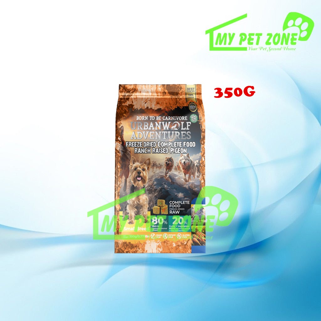 Urbanwolf Adventures Freeze Dried Raw Complete Food Ranch Raised Pigeon Small Breed Grain Free ...