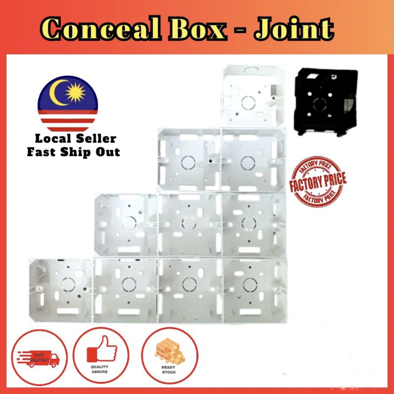 PVC BOX SURFACE TYBE NUT/ELECTRICAL BOX/WHITE BOX/SWITH SOCKET BASE BOX ...