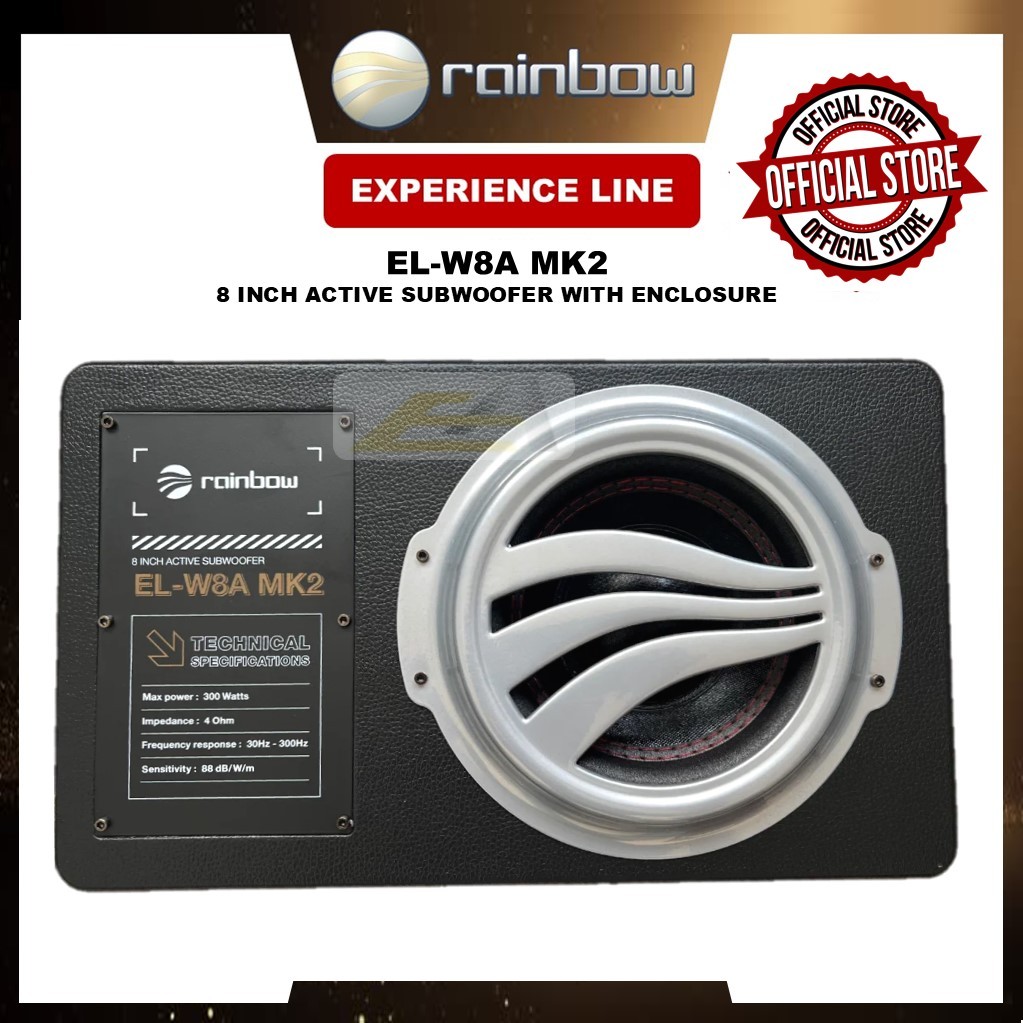 Rainbow Audio | Car Audio 8 Inch Active Subwoofer | EL-W8A MK2 | Shopee ...