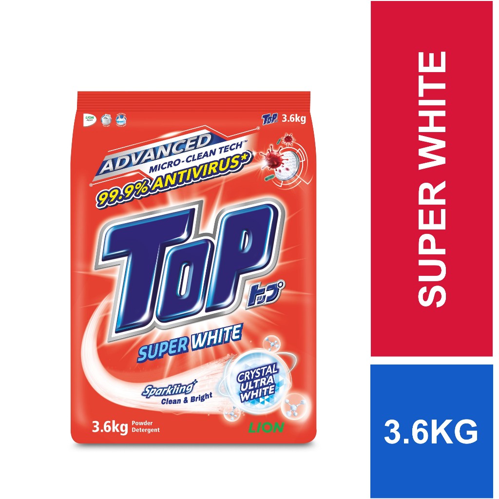 Top Detergent Powder Super White 3.6kg | Shopee Malaysia