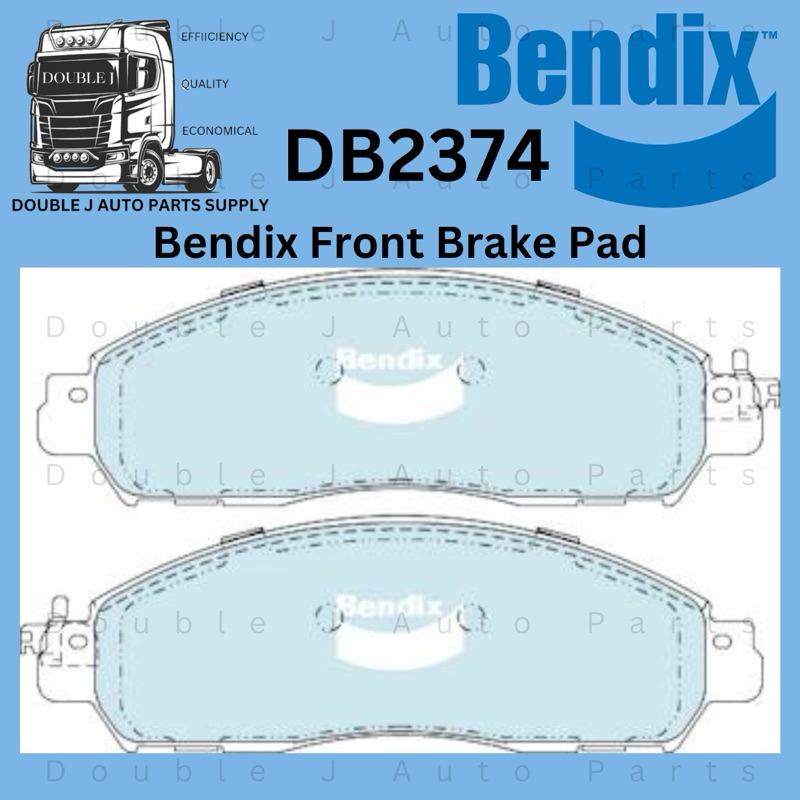 💯Original Bendix Nissan Navara, Serena Front brake pad DB2374 | Shopee Malaysia