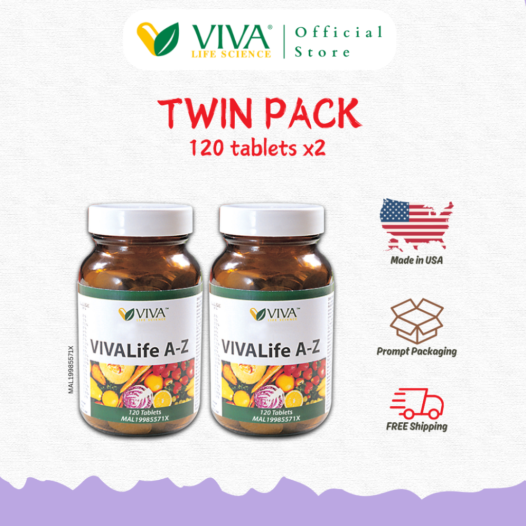 TWIN PACK - VIVALife A-Z (120 tablets x2) 永力綜合維他命 | Shopee Malaysia