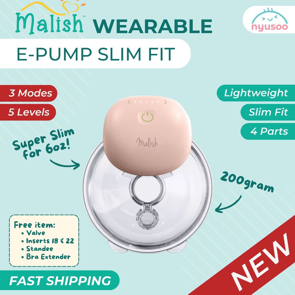 Malish E-Pump Slim Fit Wearable Handsfree Breastpump with Apps | Shopee ...