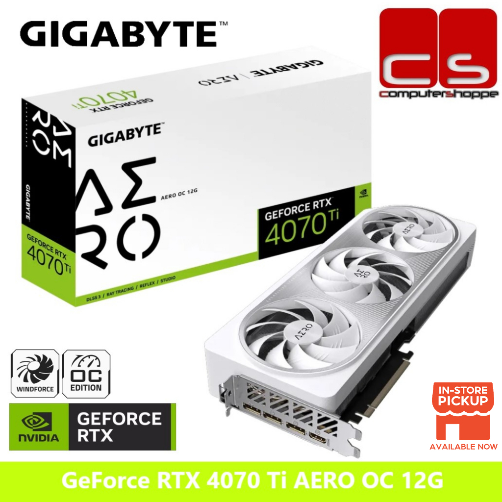 Gigabyte GeForce RTX 4070 Ti AERO OC 12GB GDDR6X | Shopee Malaysia