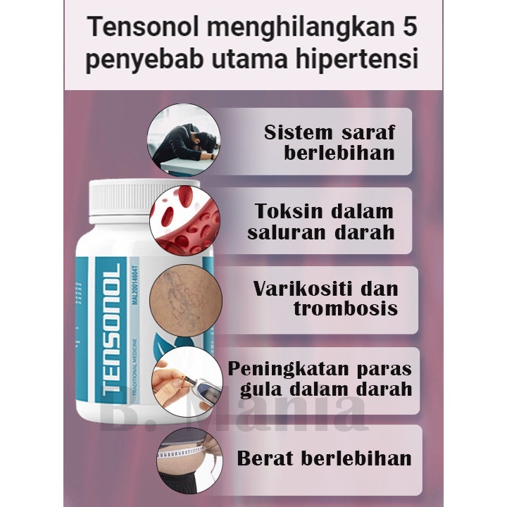 🔔🔔TENSONOL 💯 ORIGINAL HQ WITH 30 CAPS & HOLOGRAM [READY STOCK] | Shopee ...