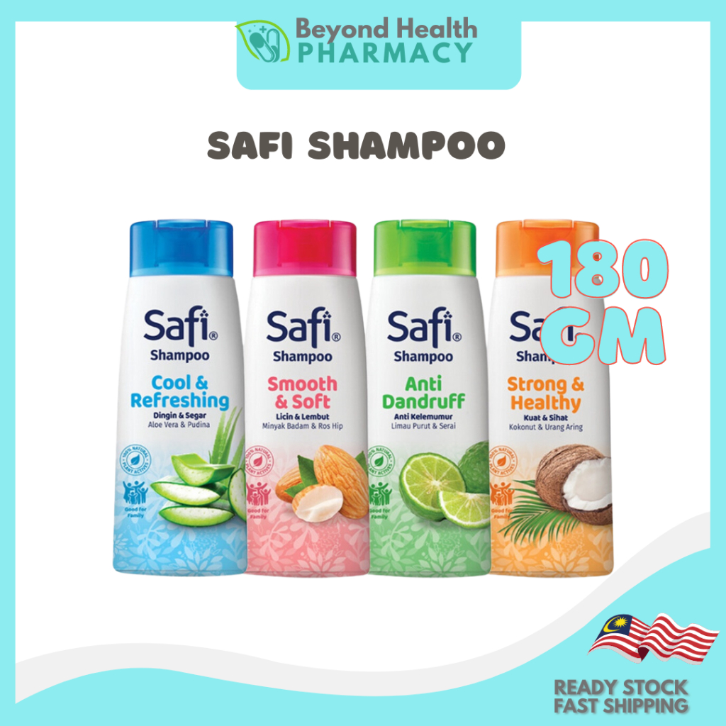 SAFI SHAMPOO COOL & REFRESHING / STRONG & HEALTHY / SMOOTH & SOFT 180GM ...