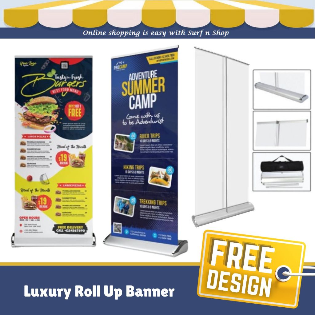 🔥 Luxury Roll Up Bunting With Printing + FREE Design | Shopee Malaysia