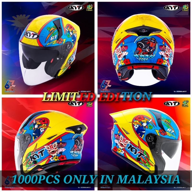 1000 BIJI SAHAJA IN MALAYSIA🥳HELMET KYT TTR JET MERDEKA 67 HELMET KYT ...