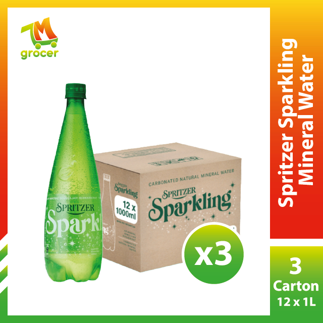 Spritzer Sparkling Mineral Water (1L x 12) x 3 Carton | Shopee Malaysia
