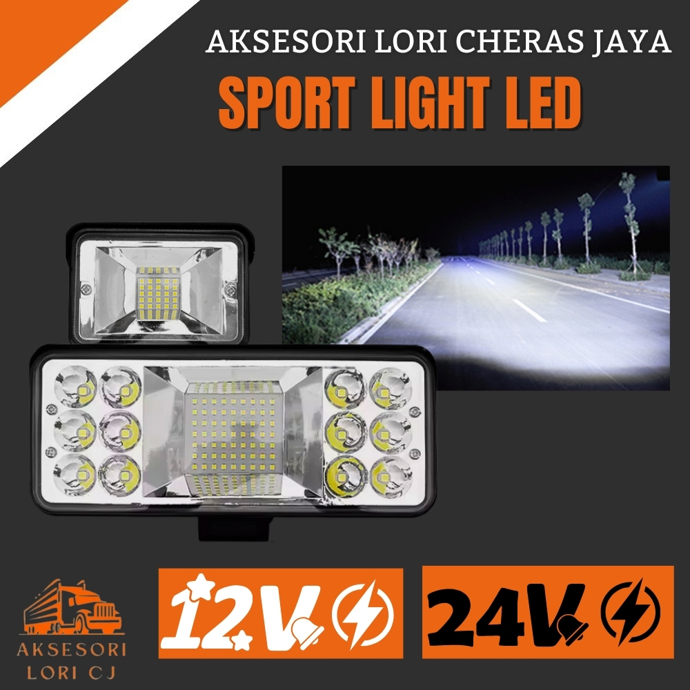 AKSESORI LORI CHERAS JAYA WORK LIGHT LED 12V 24V SPORT LIGHT LED LORI ...