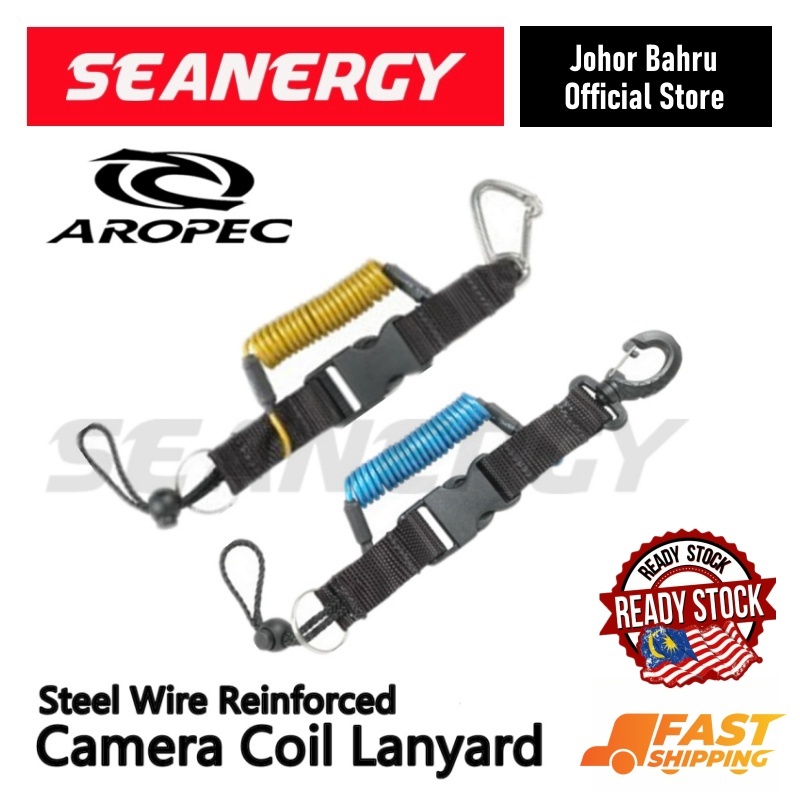 AROPEC Spring Coil Lanyard Camera with Steel Wire Reinforcement for ...