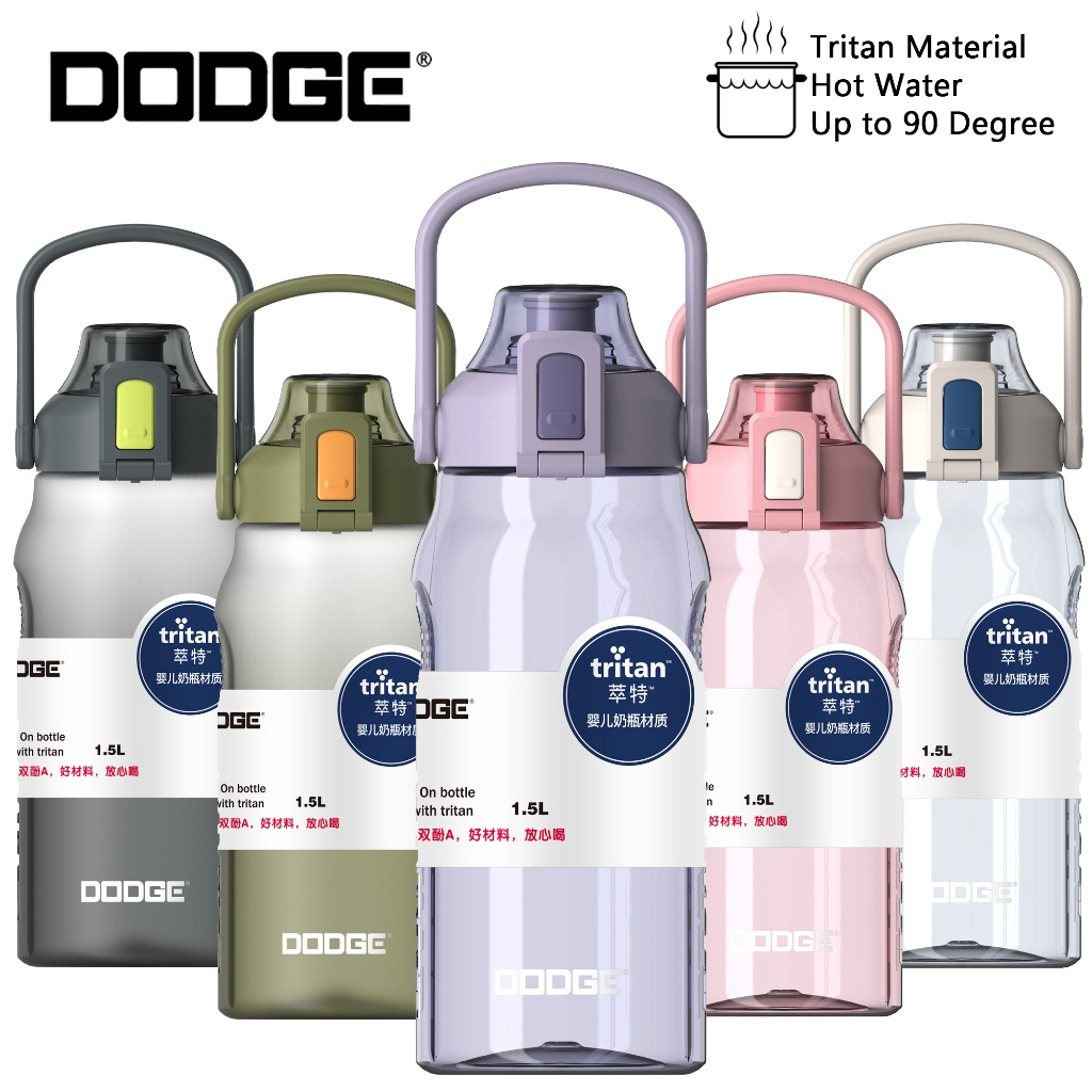 Dodge 1.5L/2L Trendy Large Capacity Leakproof Tritan BPA-Free Water Bottle | Shopee Malaysia