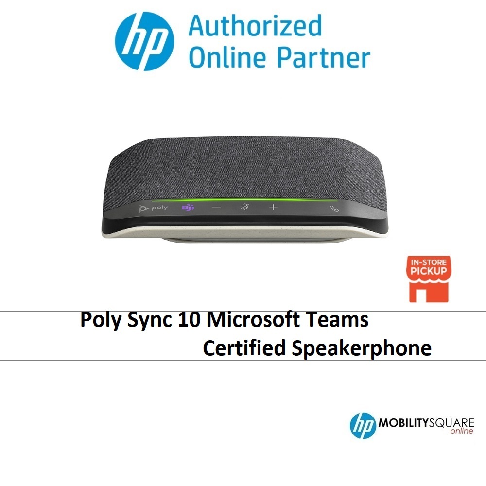 Poly Sync 10 Microsoft Teams Certified Speakerphone 7S4M6AA | Shopee ...