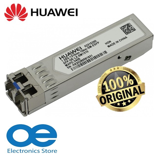 HUAWEI 02315200-U SFP-GE-LX-SM1310 Optical Transceiver, eSFP, 1000BASE 1310nm 10km LC Single ...