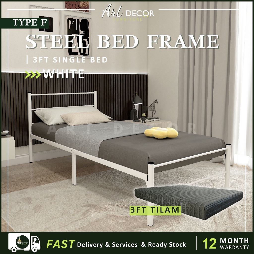 🔥READY STOCK🔥Single Bed Frame with tilam single/ Katil Bujang/Set 3ft ...