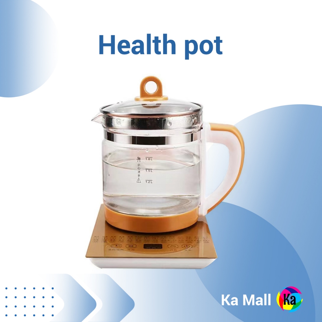 1.8L Kettle Electric Multifunction Preserving Health Glass Kettle Jugs ...