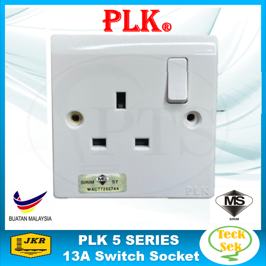 PLK 5 series 13A Switch Socket Sirim JKR UK Type | Shopee Malaysia