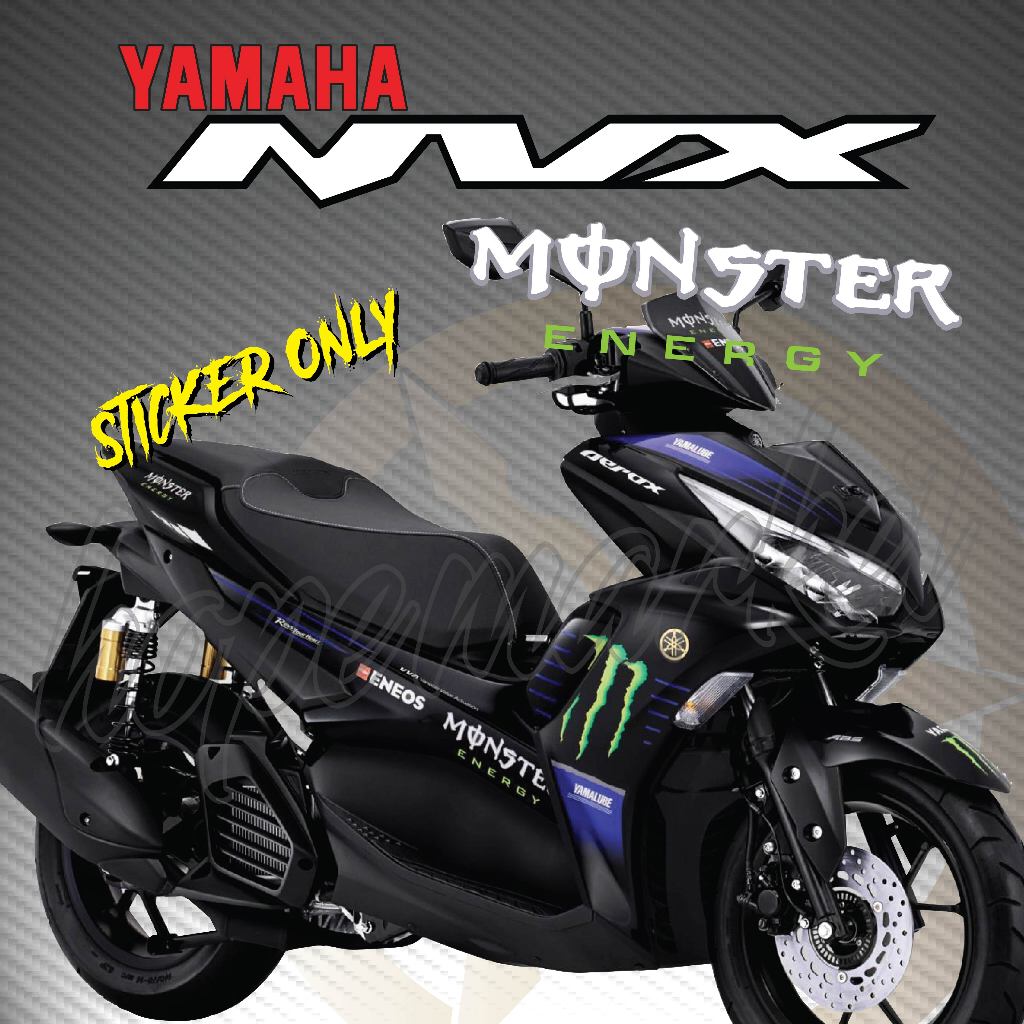 STRIPE MOTOR YAMAHA NVX / AEROX 155 V2 MON STER ENERGY VIETNAM CUSTOM ...