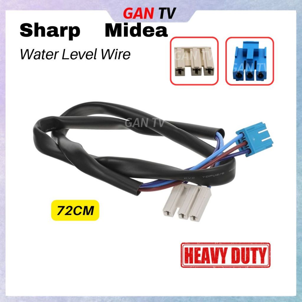 Heavy Duty Sharp/Midea 3 Pins Washing Machine Water Level Sensor Cable ...