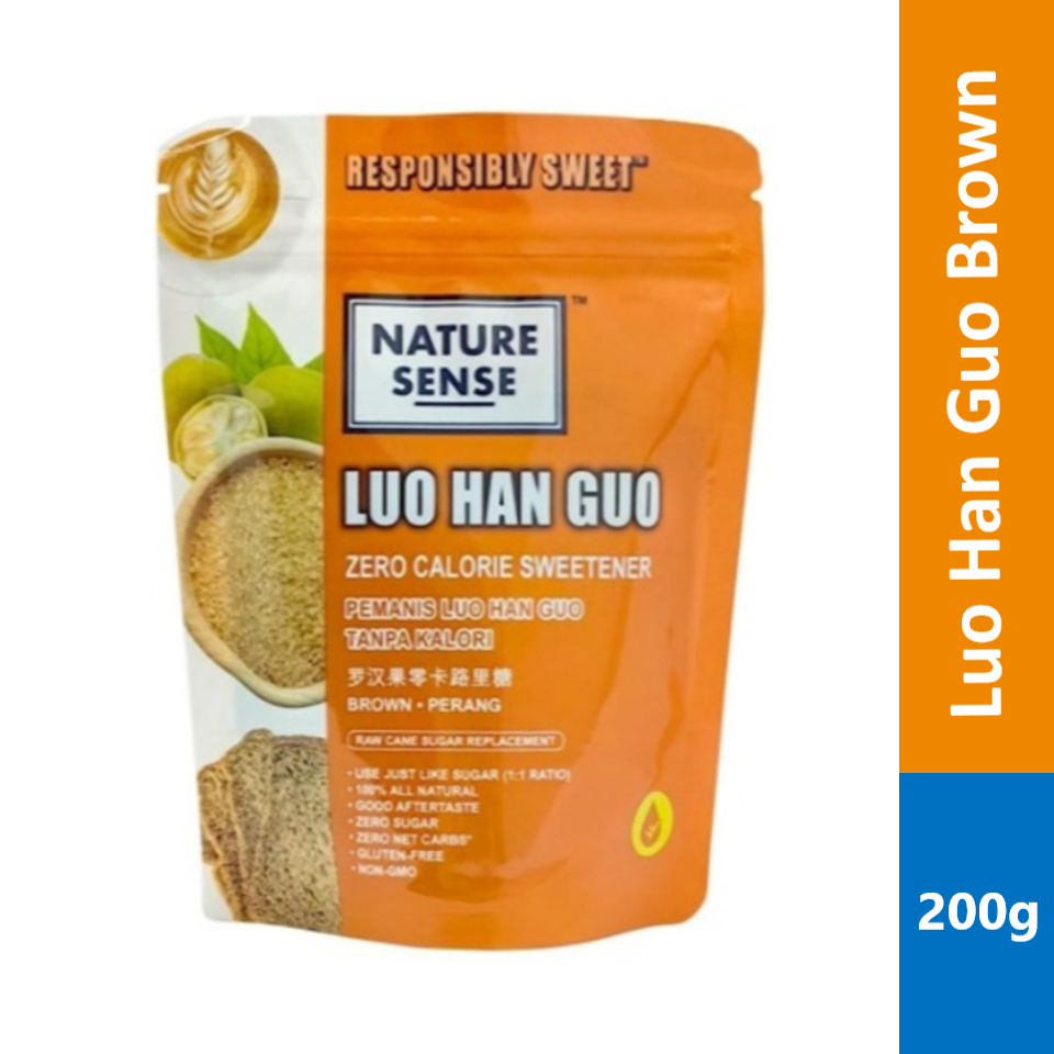 NATURE SENSE Luo Han Guo Zero Calorie Sweetener Brown 200g | Shopee ...
