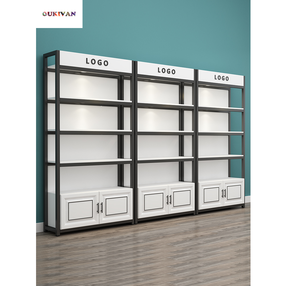 Display Rack Rak Paparan With Storage Cabinet Multi-layer Display Rack ...