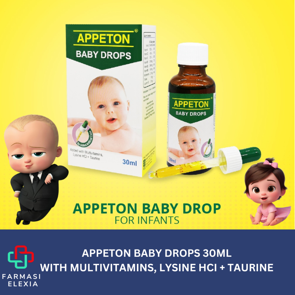 APPETON BABY DROP WITH MULTIVITAMINS, LYSINE HCI + TAURINE 30ML ...