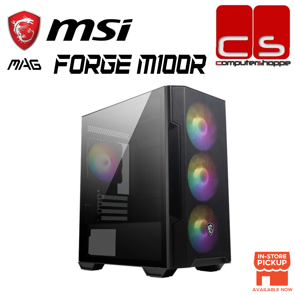 MSI MAG FORGE M100R Micro-ATX Tower Gaming Casing | Shopee Malaysia