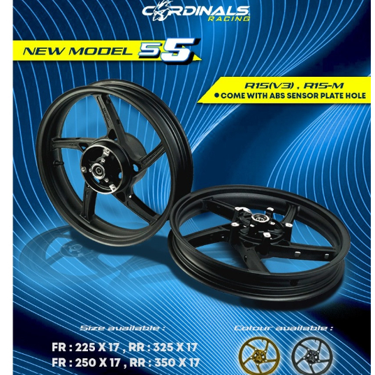 CARDINALS RACING YAMAHA R15 R15M R15V3 MT15 S5 SPORT RIM (FRONT 225 ...