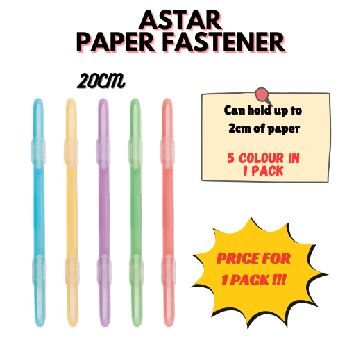 Astar Pengikat 5 warna setiap pek / Fastener 5 colour per pack (PF507 ...