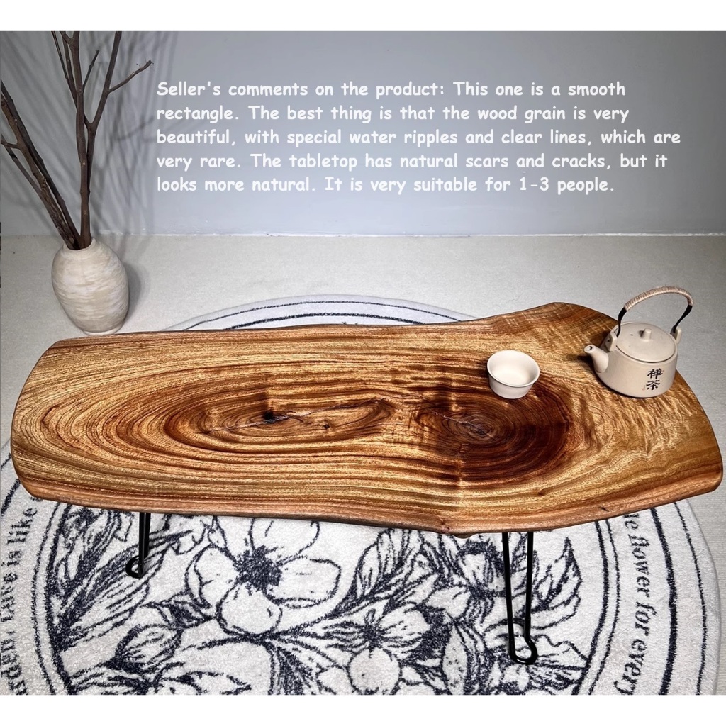 Solid Wood Natural Wood Tatami Coffee Tea Table Wabi-sabi Style Small ...