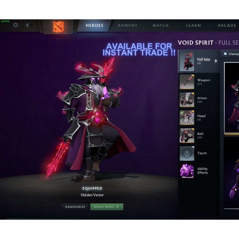 Dota 2 - Void Spirit - Hidden Vector (Instant) | Shopee Malaysia