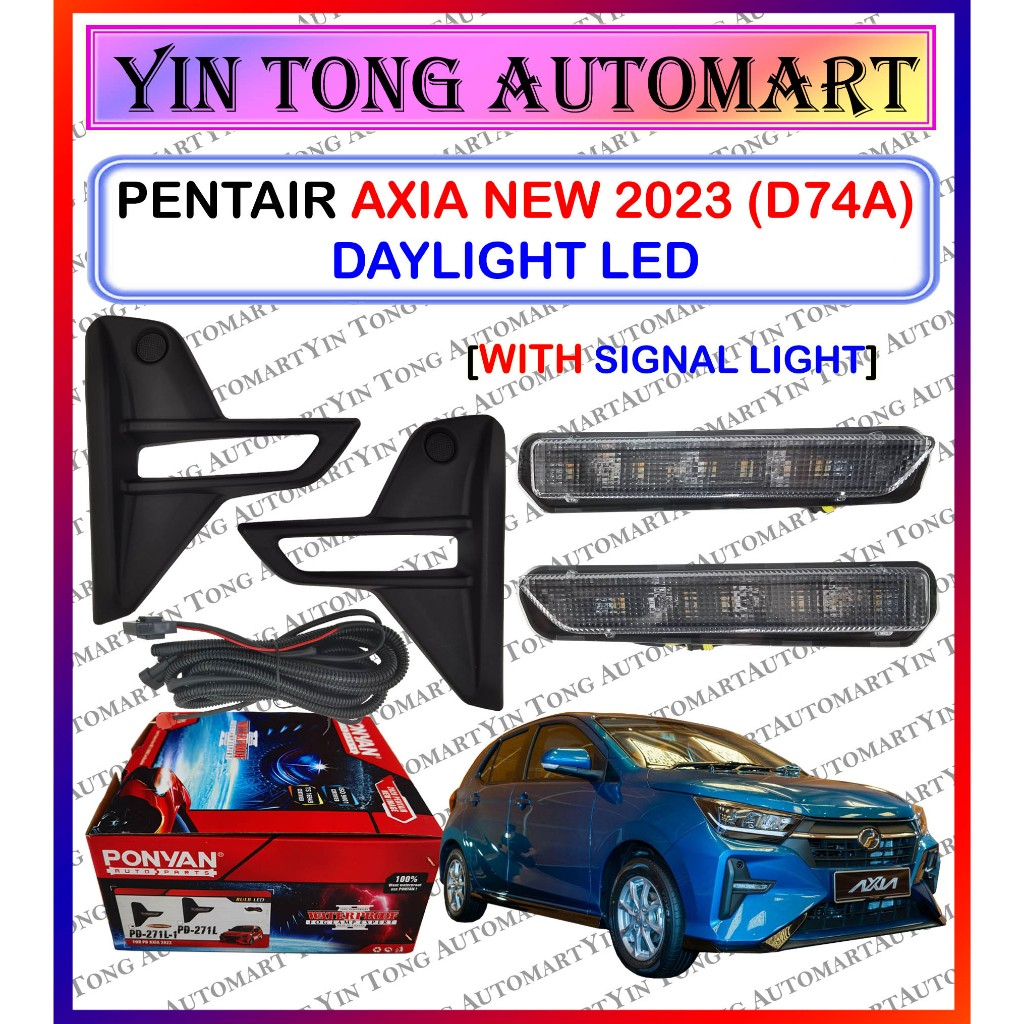 PENTAIR Perodua Axia New 2023 (D74A) DRL Daylight LED With/Without ...