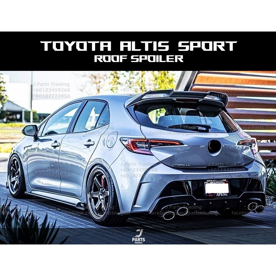 Toyota Corrola Altis Sport GR Hatchback Euro Spoiler Roof Rear Spoiler ...