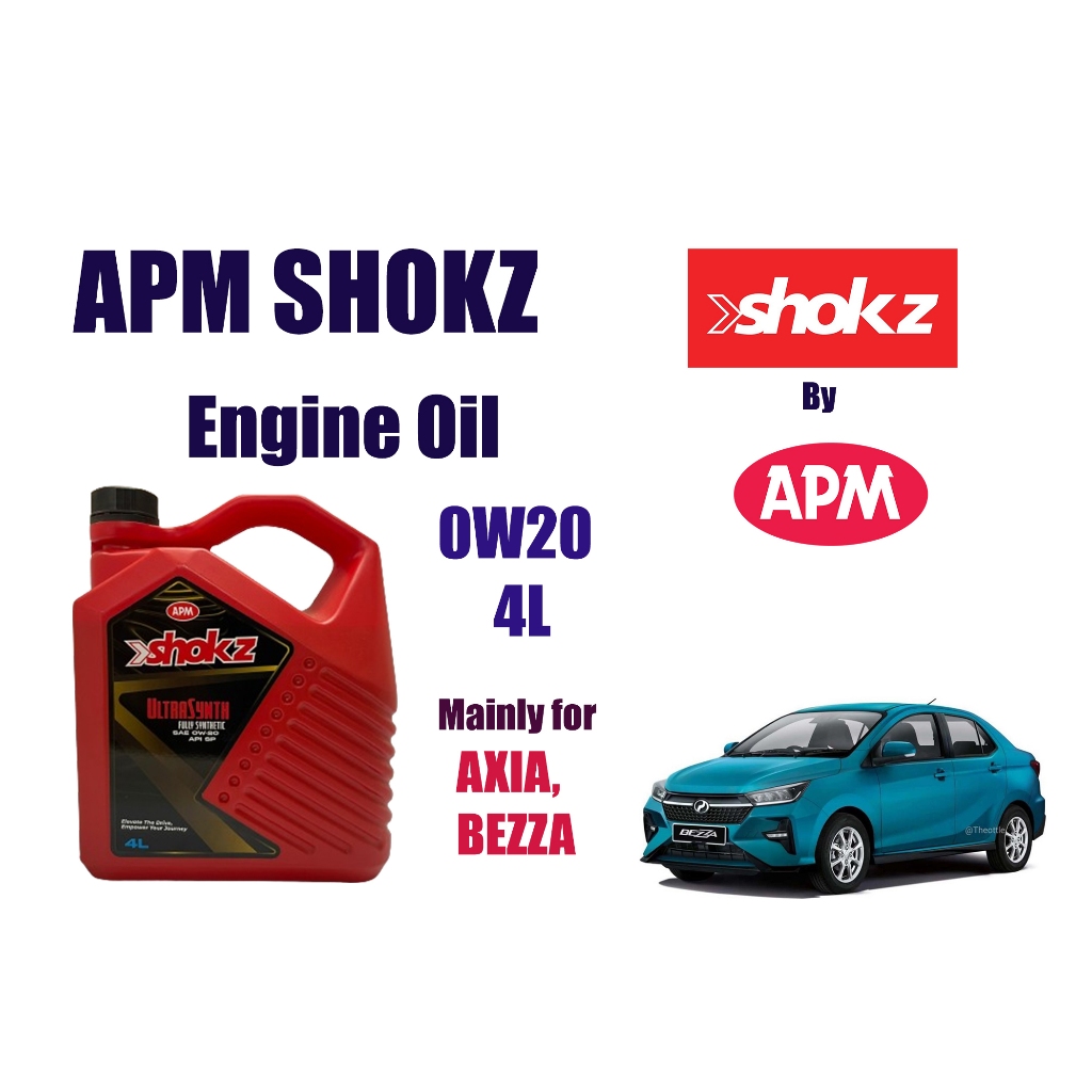 APM SHOKZ FULLY SYNTHETIC 0W20 - 4L ENGINE OIL | Shopee Malaysia