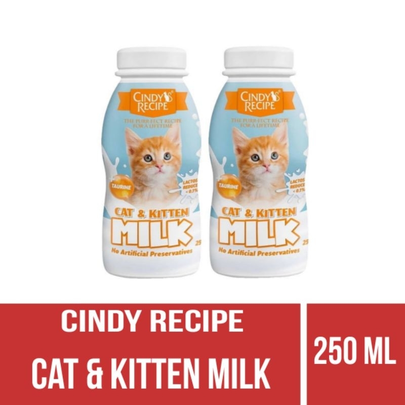 Cindy’s Recipe Milk Cat & Kitten Milk - 250ml / Lactose Free Milk ...