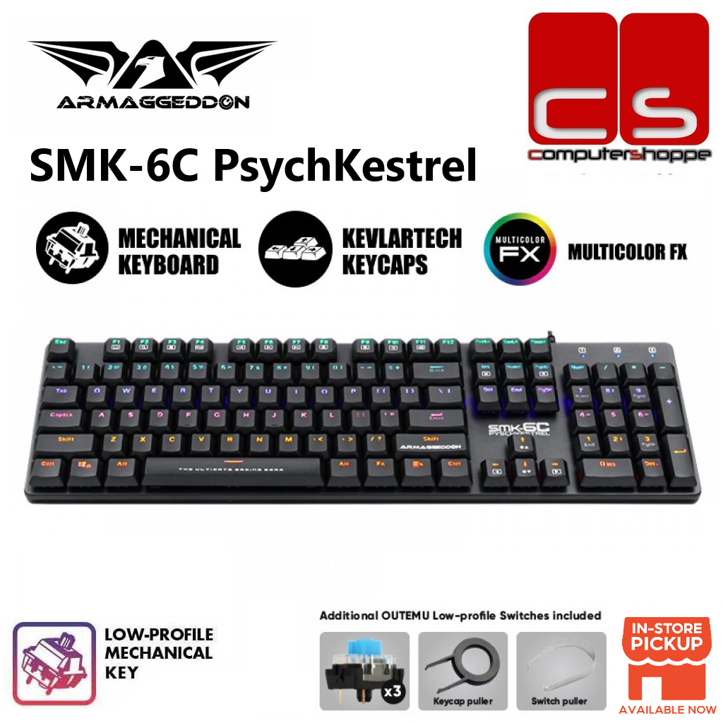 Armaggeddon SMK-6C PyschKestrel Blue Switch Low-profile Mechanical ...