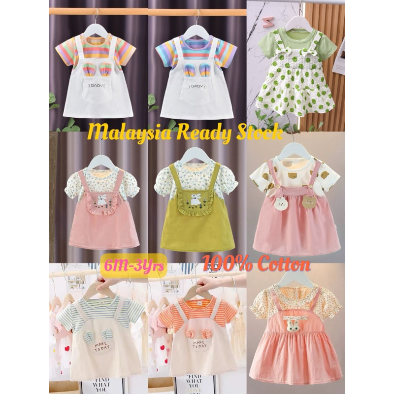 🔥NEW ARRIVAL🔥MALAYSIA🇲🇾SHIP 6m-36M Baby Girl Dress/Korea 🇰🇷Style Baby ...