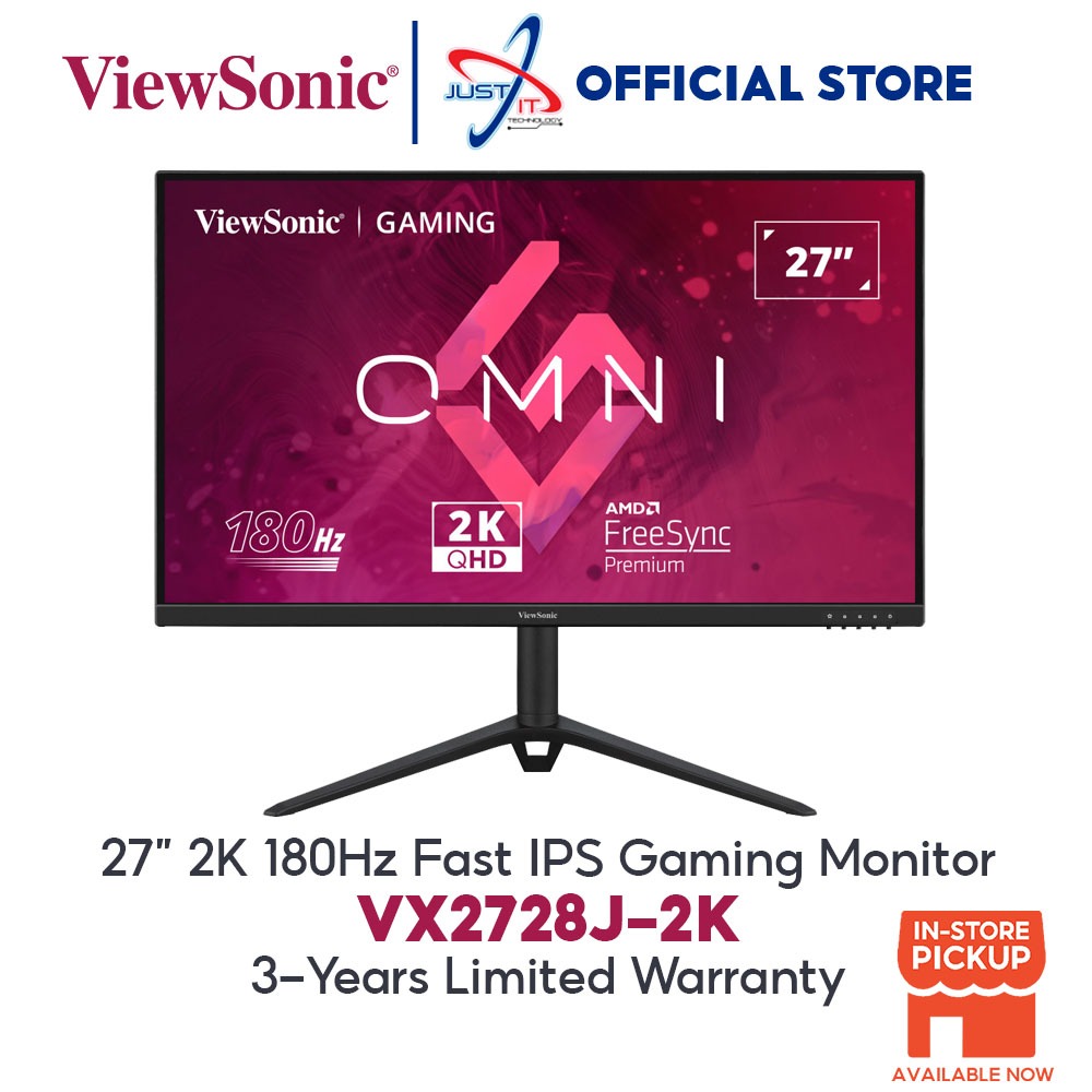 VIEWSONIC VX2728J-2K 27'' GAMING MONITOR ( 27" QHD FAST IPS / 180HZ / 0 ...