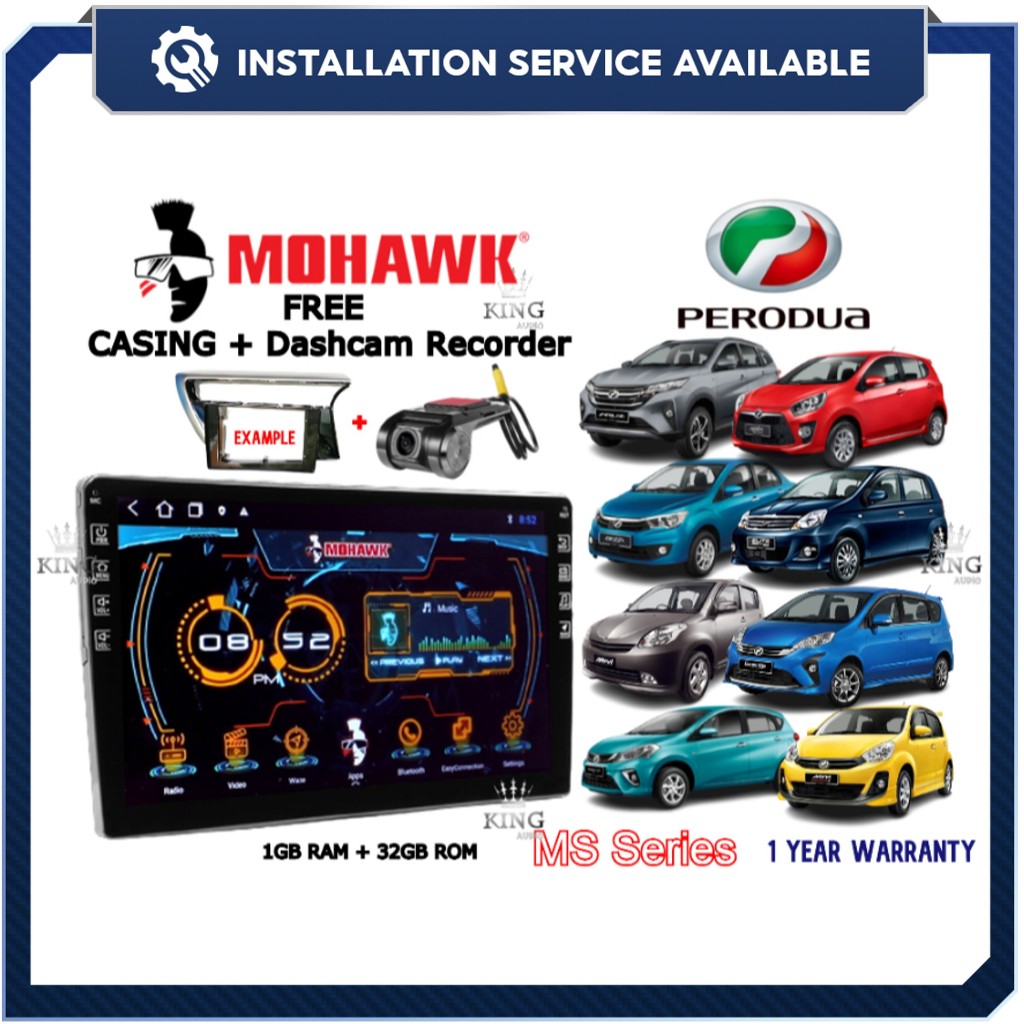 【Installation Provided】MOHAWK FREE Casing + Front Dashcam Recorder MS ...