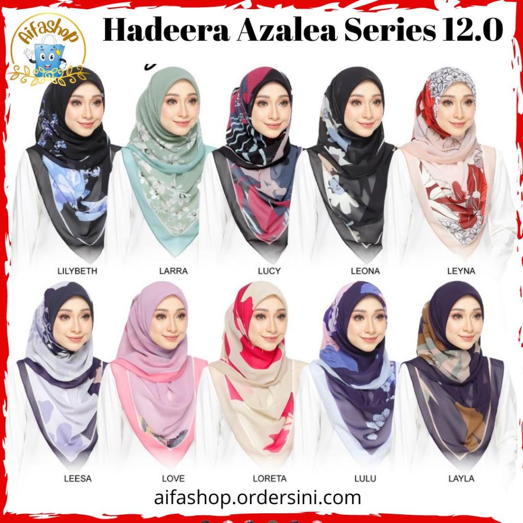 [HADEERA CLEARANCE SALE] Tudung Bawal Chiffon Azalea Series 12.0 Bidang ...